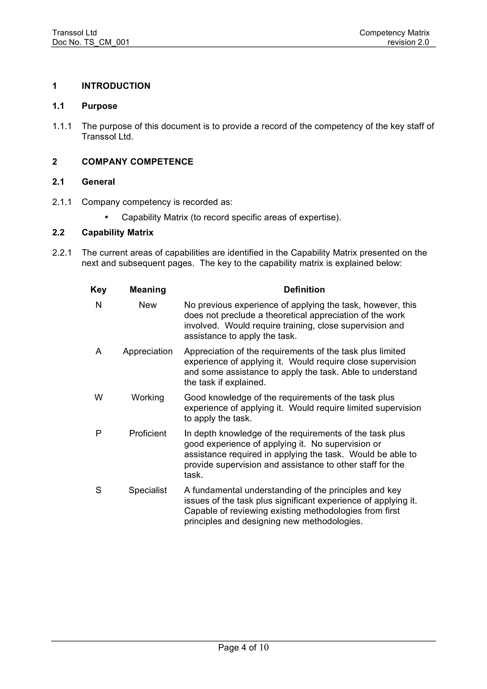 Competency matrix v2 | PDF