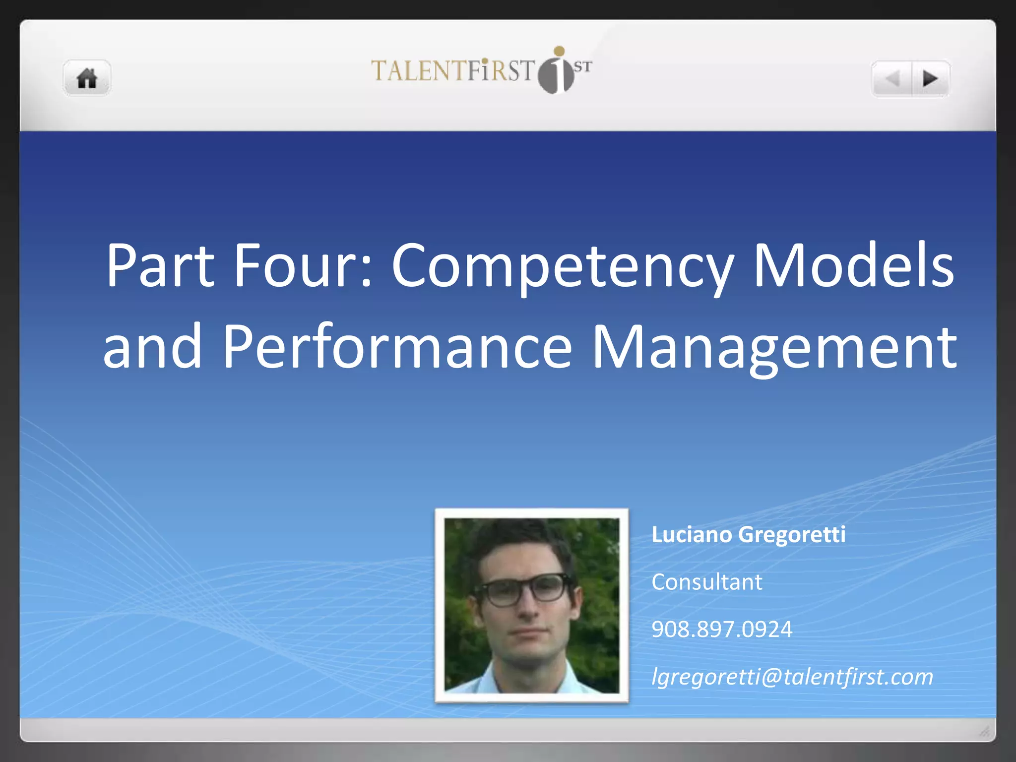 Competency models and performance management | PPTX