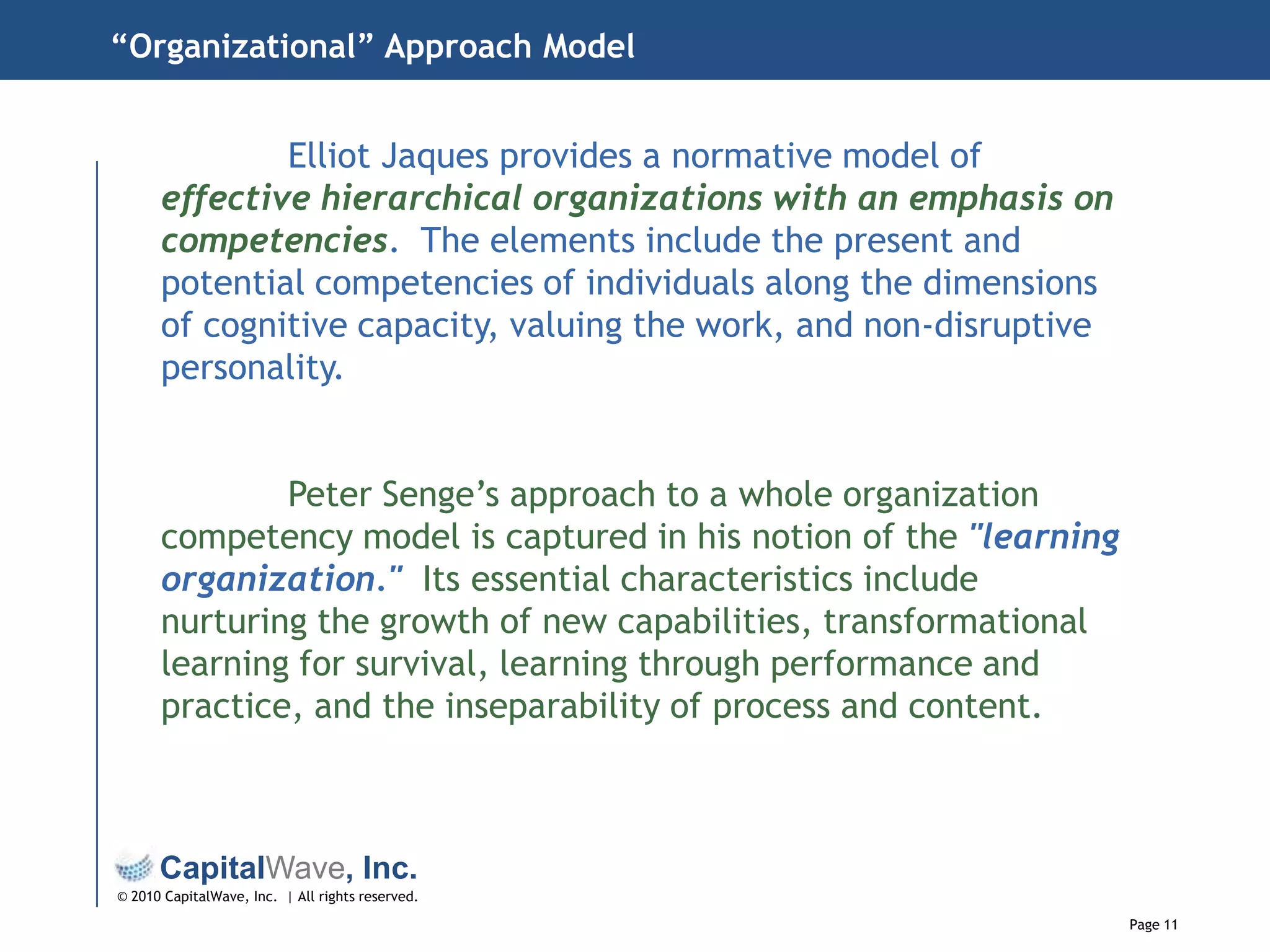 Competency models types and techniques | PPTX