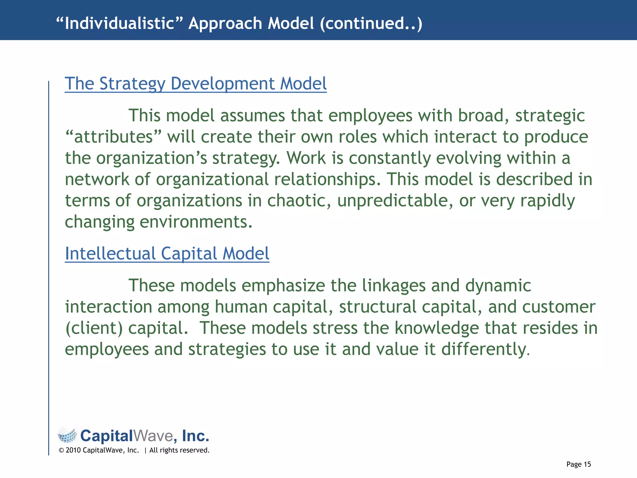 Competency models types and techniques | PPTX