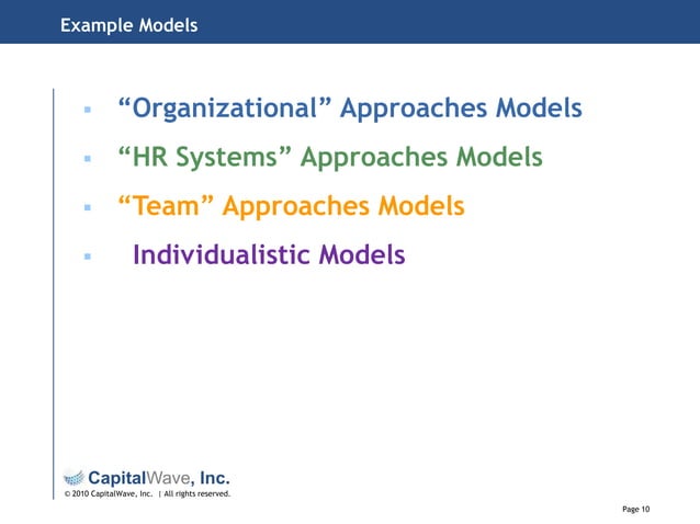 Competency models types and techniques | PPTX