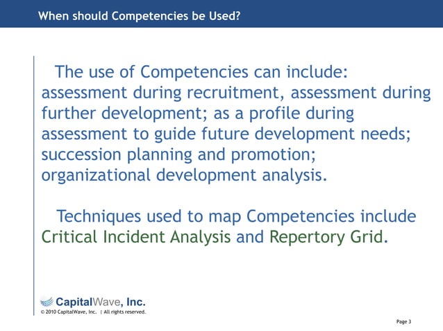 Competency models types and techniques | PPTX