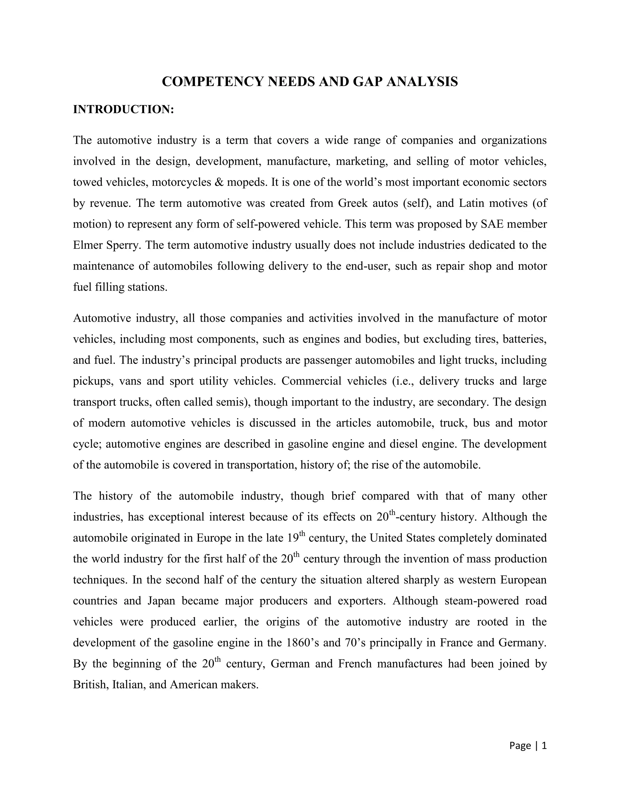 Competency needs and gap analysis | PDF