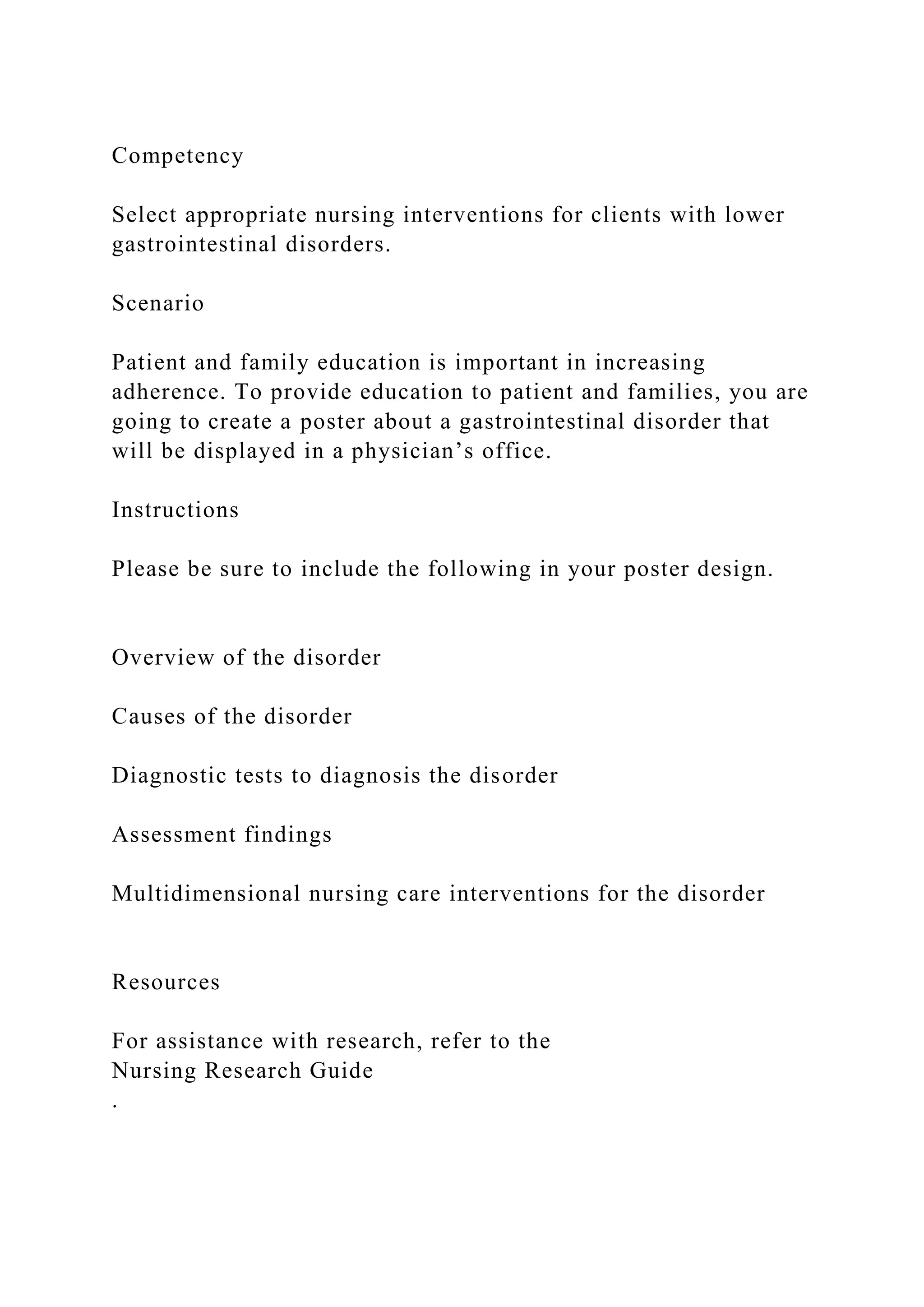 CompetencySelect appropriate nursing interventions for clients w.docx