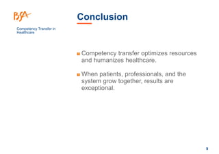 Presentació "Competency Transfer in Healthcare" | PDF