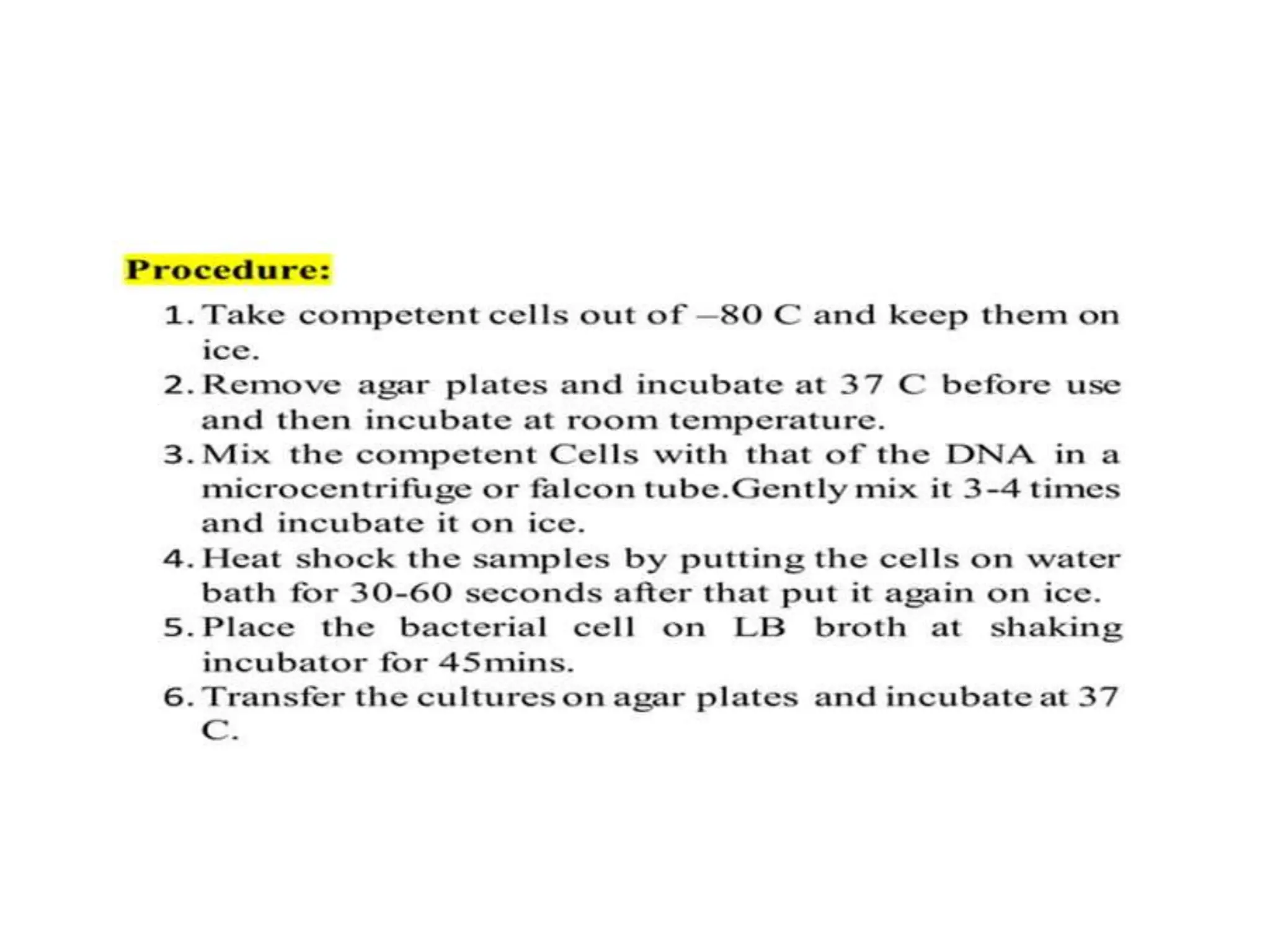 Competent cell preperation and bacterial transformation.ppt