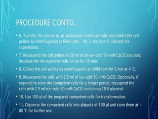 Competent cell preperation and bacterial transformation.ppt