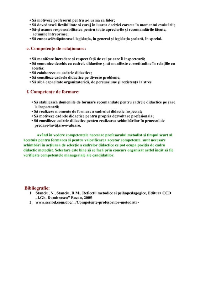 Competentele cadrului didactic_metodist | DOC