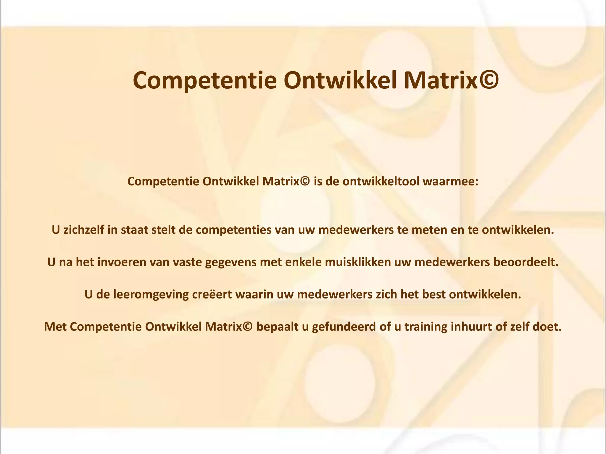 Competentie ontwikkel matrix© | PPT