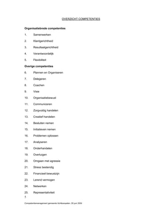 Competenties In Beeld 2004 | PDF