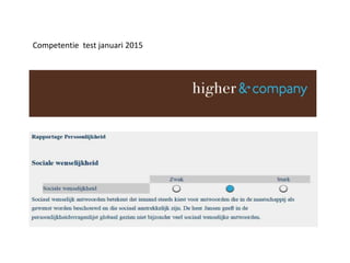 Competentie test januari 2015 | PPT