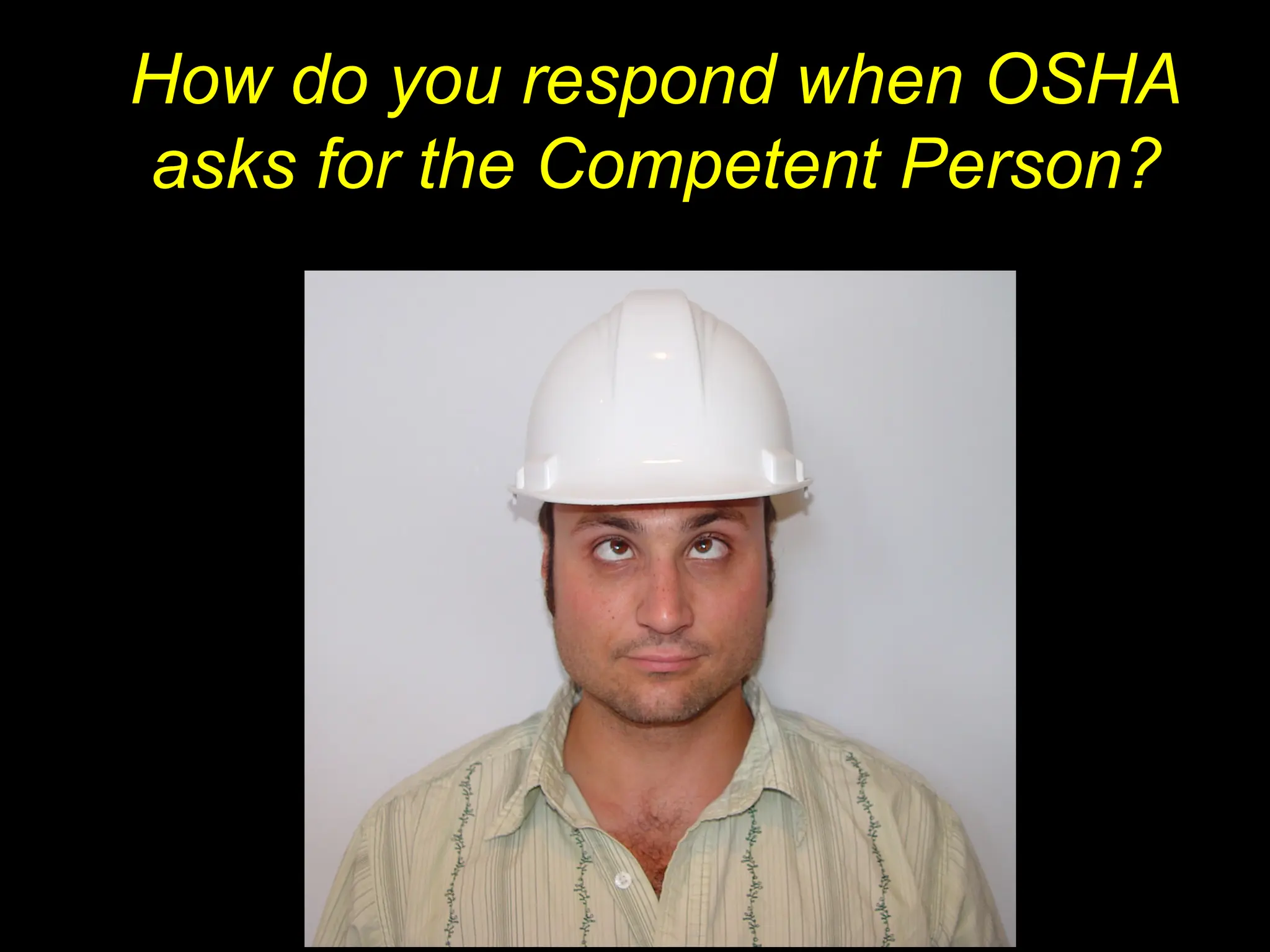 Competent person presentation explaining .ppt