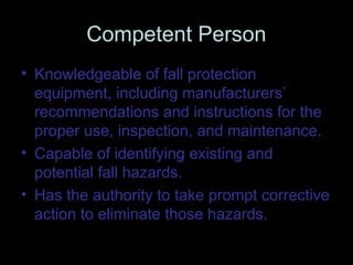 Competent person presentation explaining .ppt