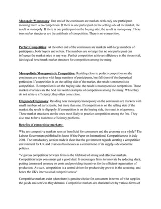 Competetion in market promotes economic efficiency | PDF | Free Download