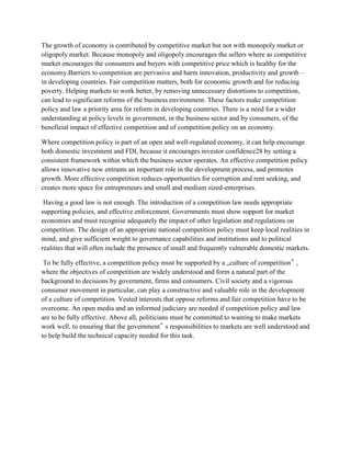 Competetion in market promotes economic efficiency | PDF