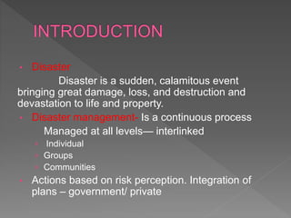 Science for disaster management | PPT
