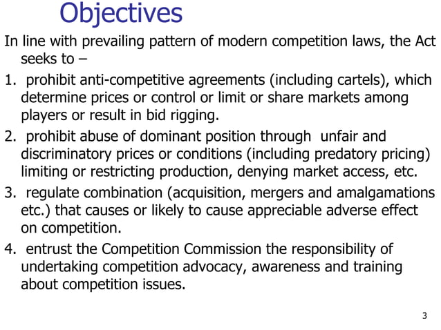 Competition act,2002 | PPSX | Business | Business and Finance