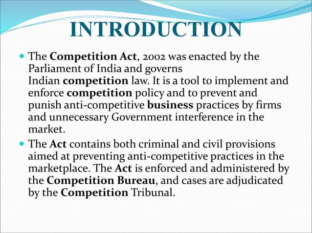 Competition act 2002 | PPT