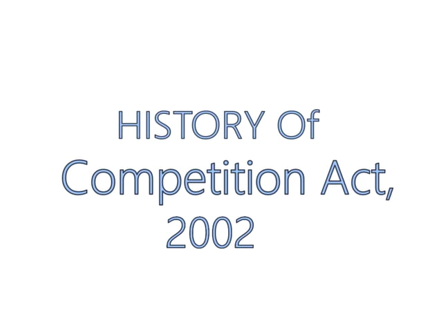 Competition act 2002 | PPTX
