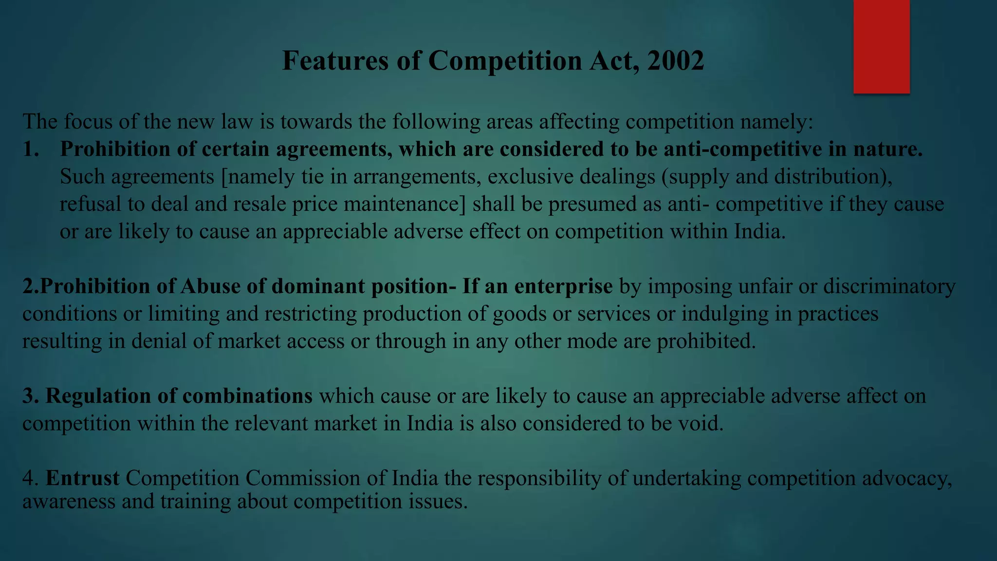 Competition act, 2002 | PPTX
