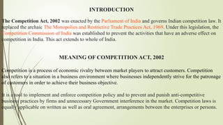 competition Act 2002. for MBA Students . | PPTX