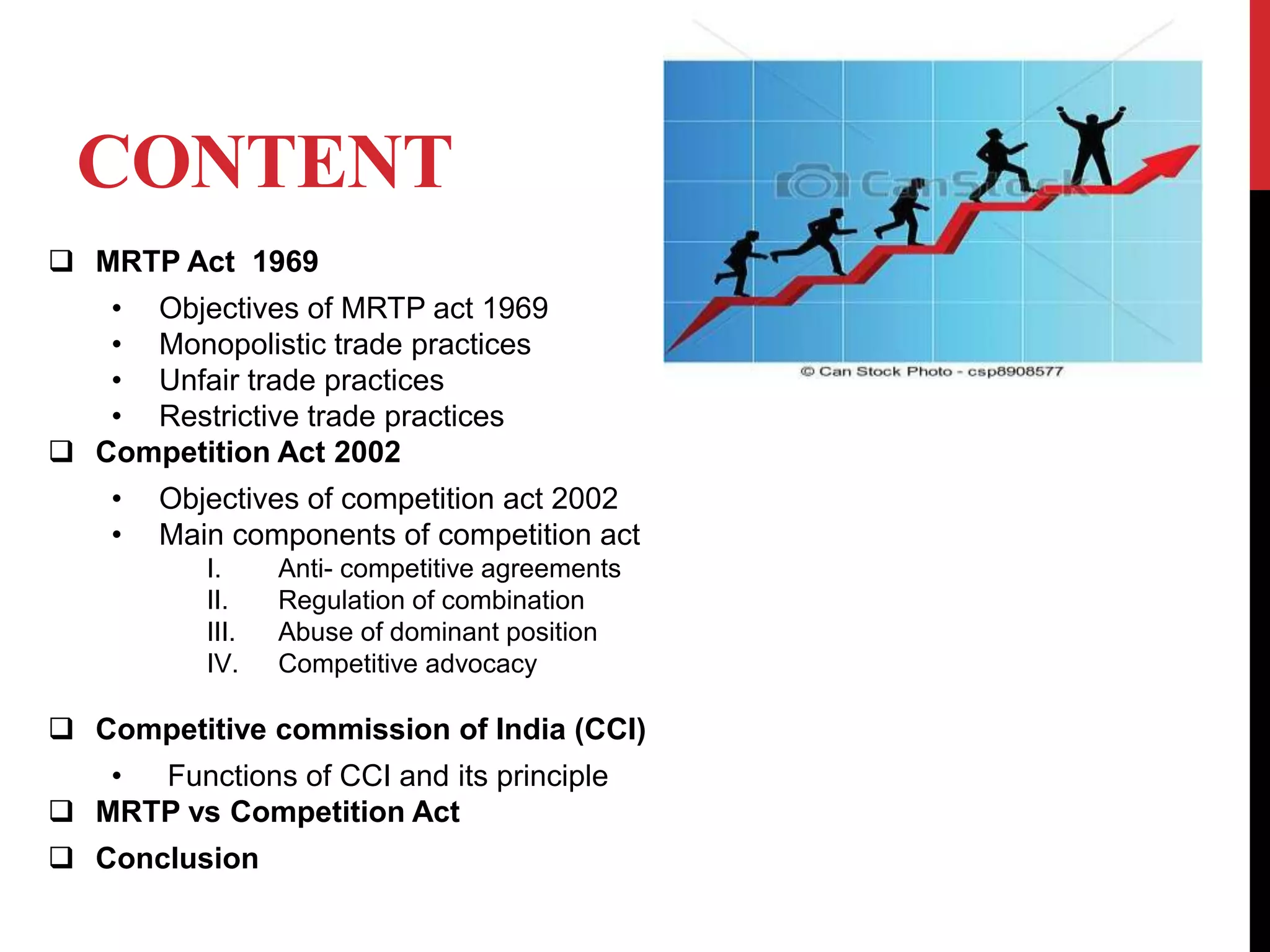 MRTP Act 1969 and Competition Act 2002 | PPTX