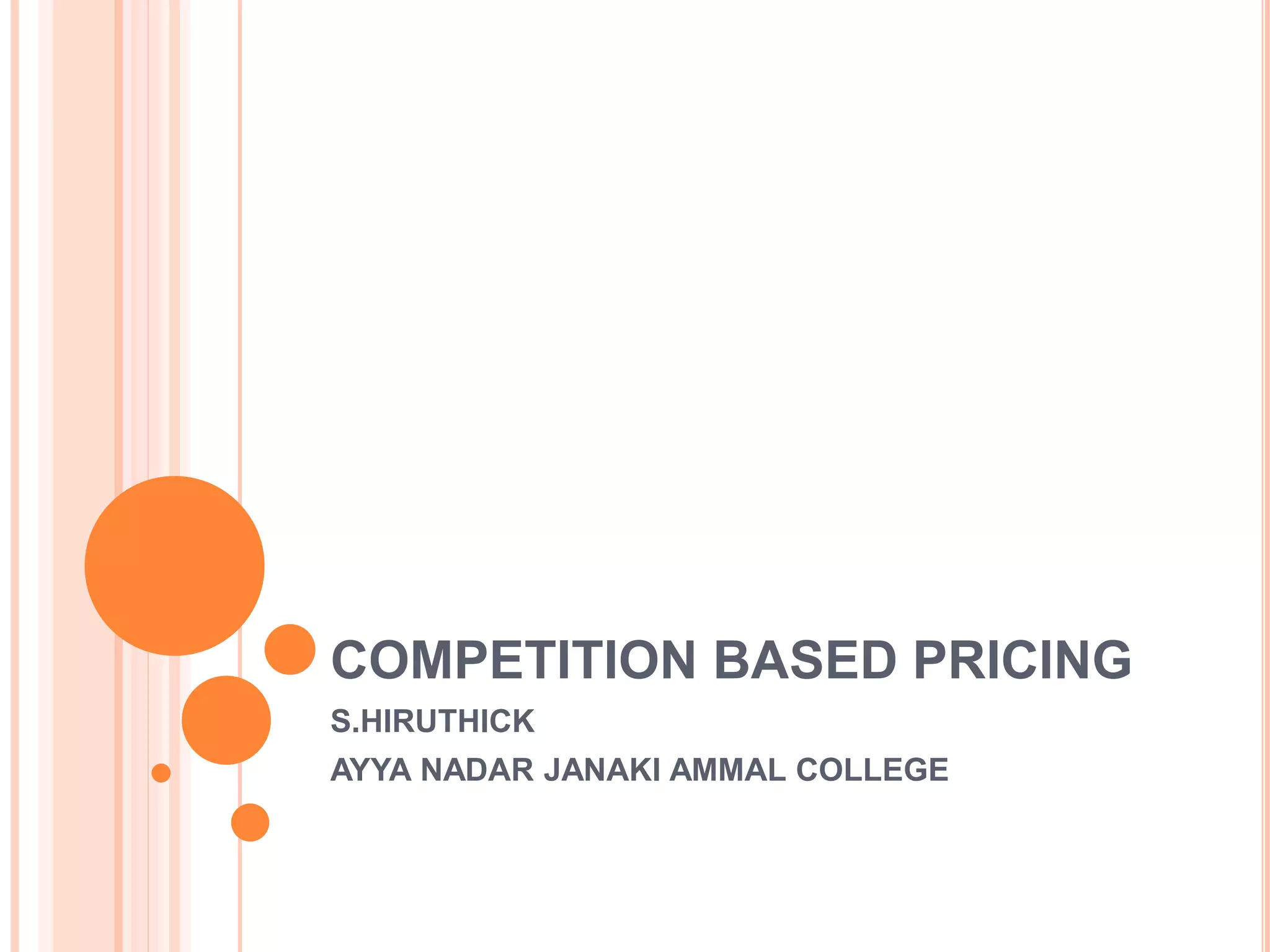 Competition based pricing | PPT