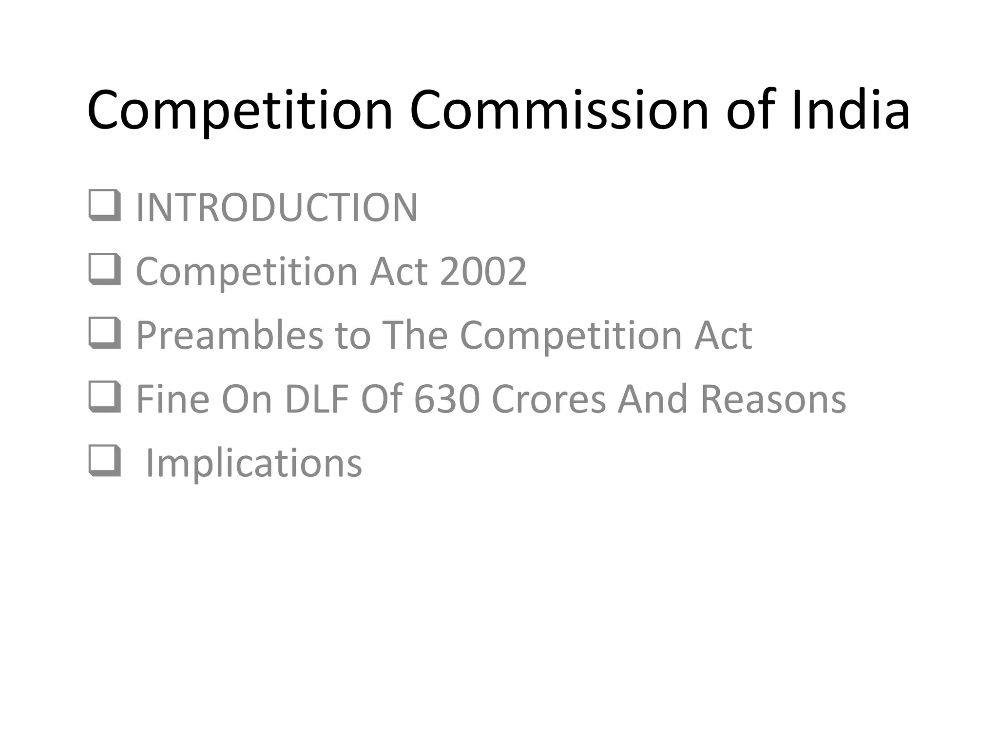 Competition commission of india | PPTX