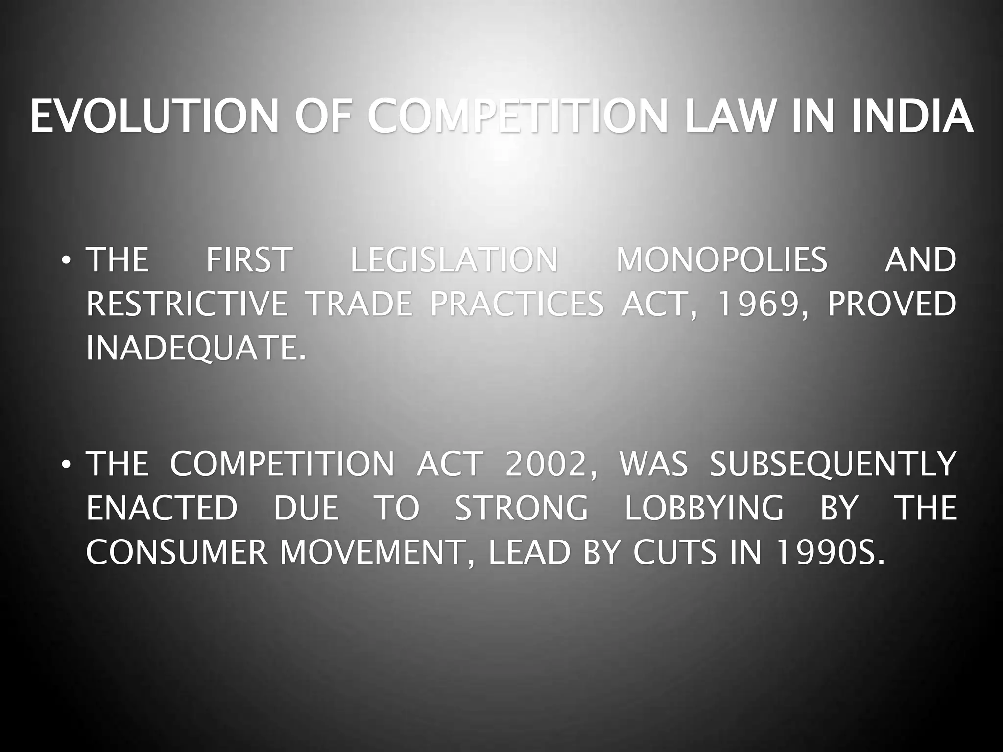 COMPETITION LAW IN INDIA | PPT