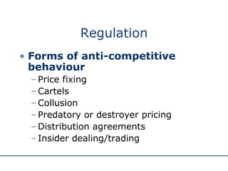 Competition, Legislation And Regulation | PPT