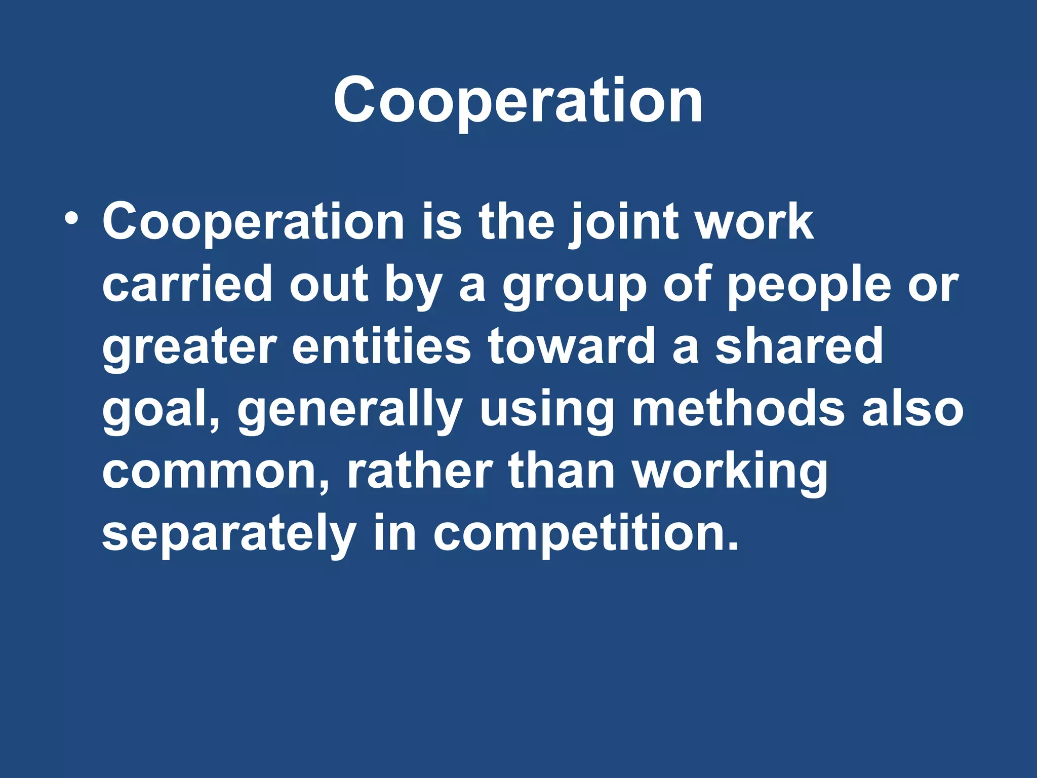 Competitionn vs cooperation | PPT