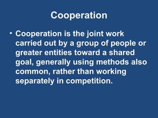 Competitionn vs cooperation | PPT