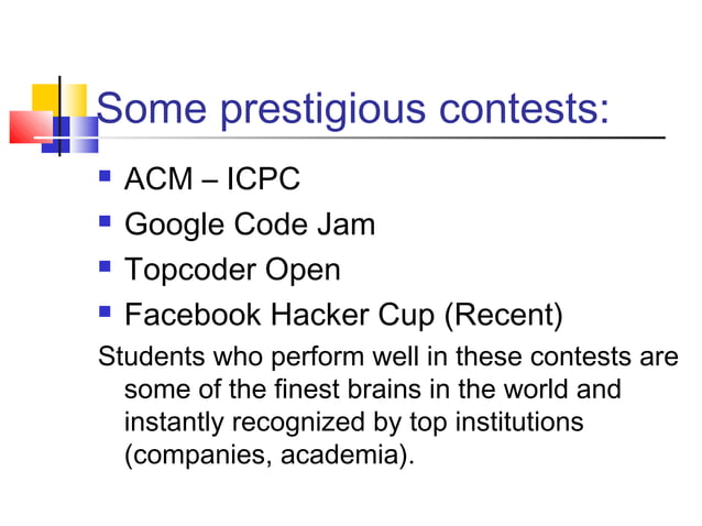 An introduction to Competitive Programming | PPT