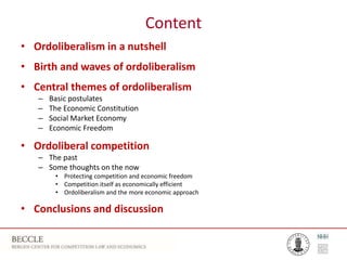 Ordoliberalism & Competition Law | PPT