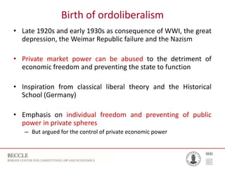Ordoliberalism & Competition Law | PPT