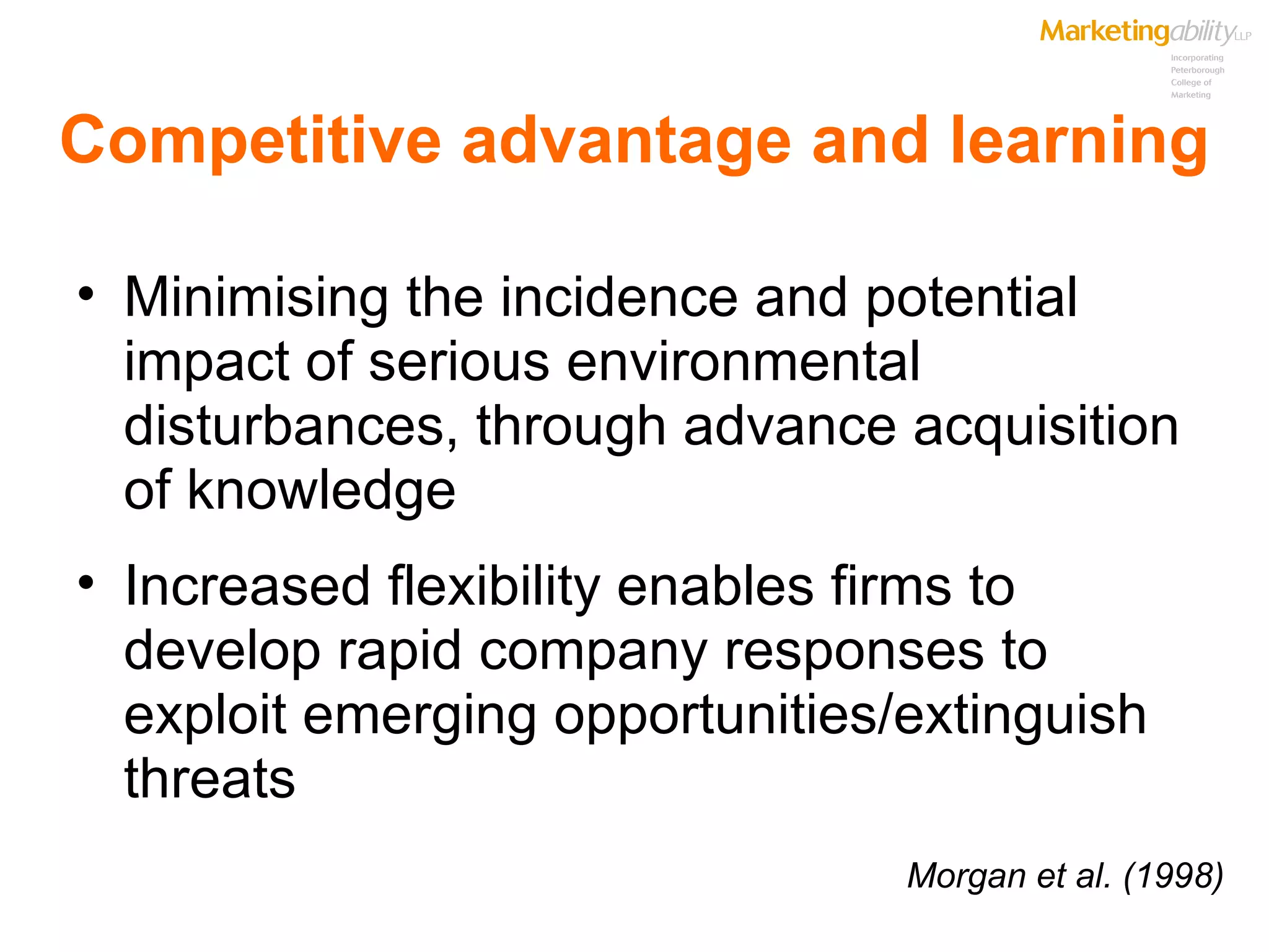 Competitive Advantage and Learning | PPT