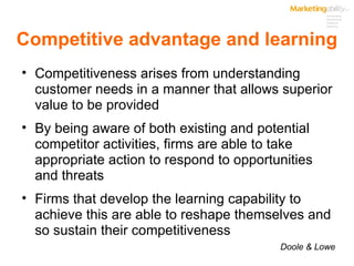 Competitive Advantage and Learning | PPT