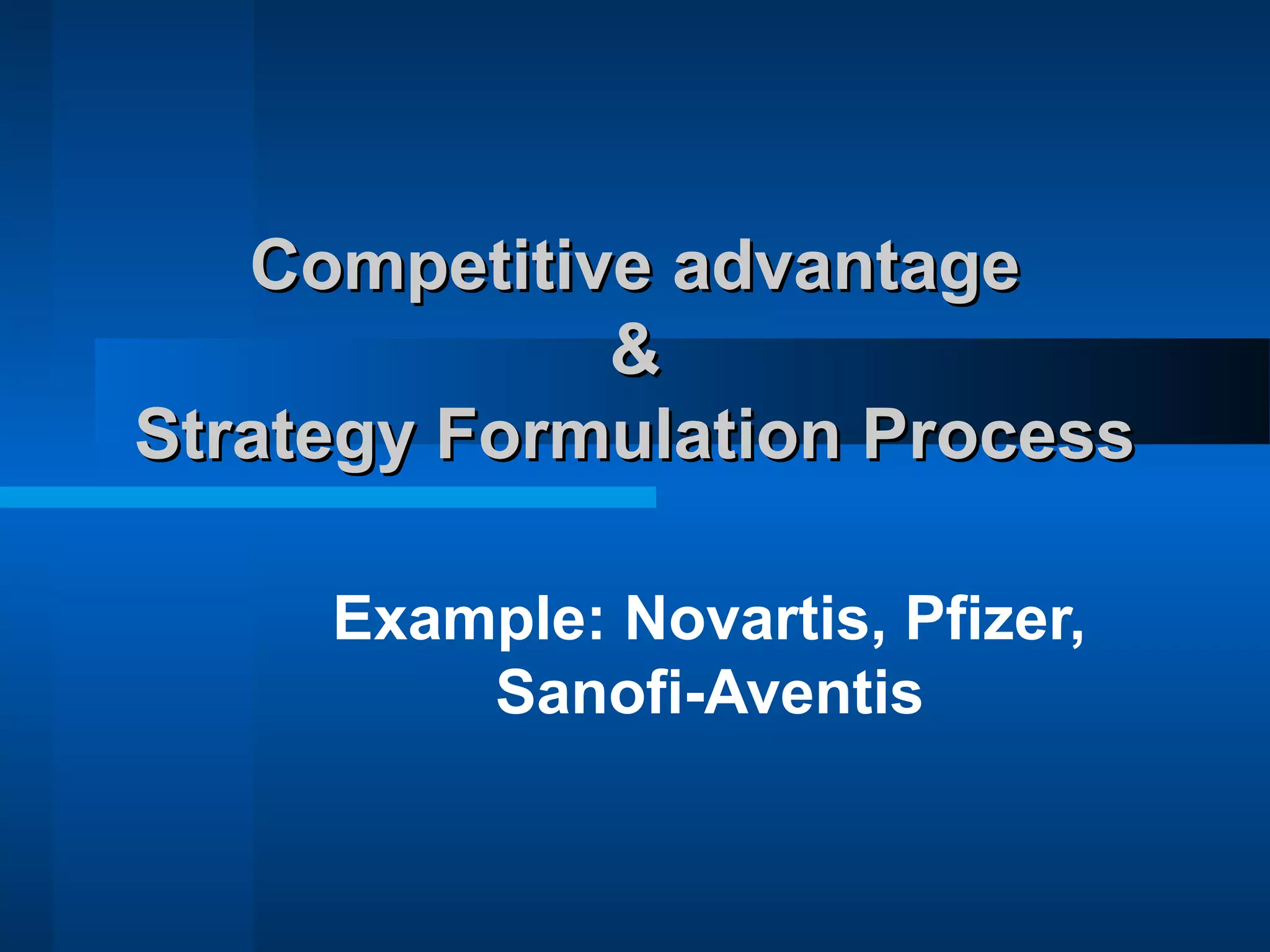 Competitive advantage and strategy formulation process | PPT