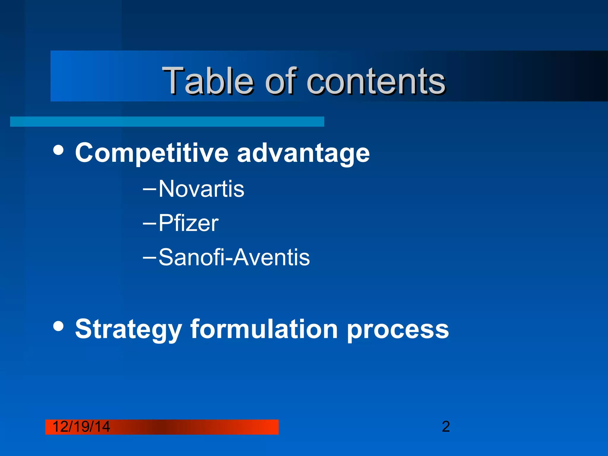 Competitive advantage and strategy formulation process | PPT