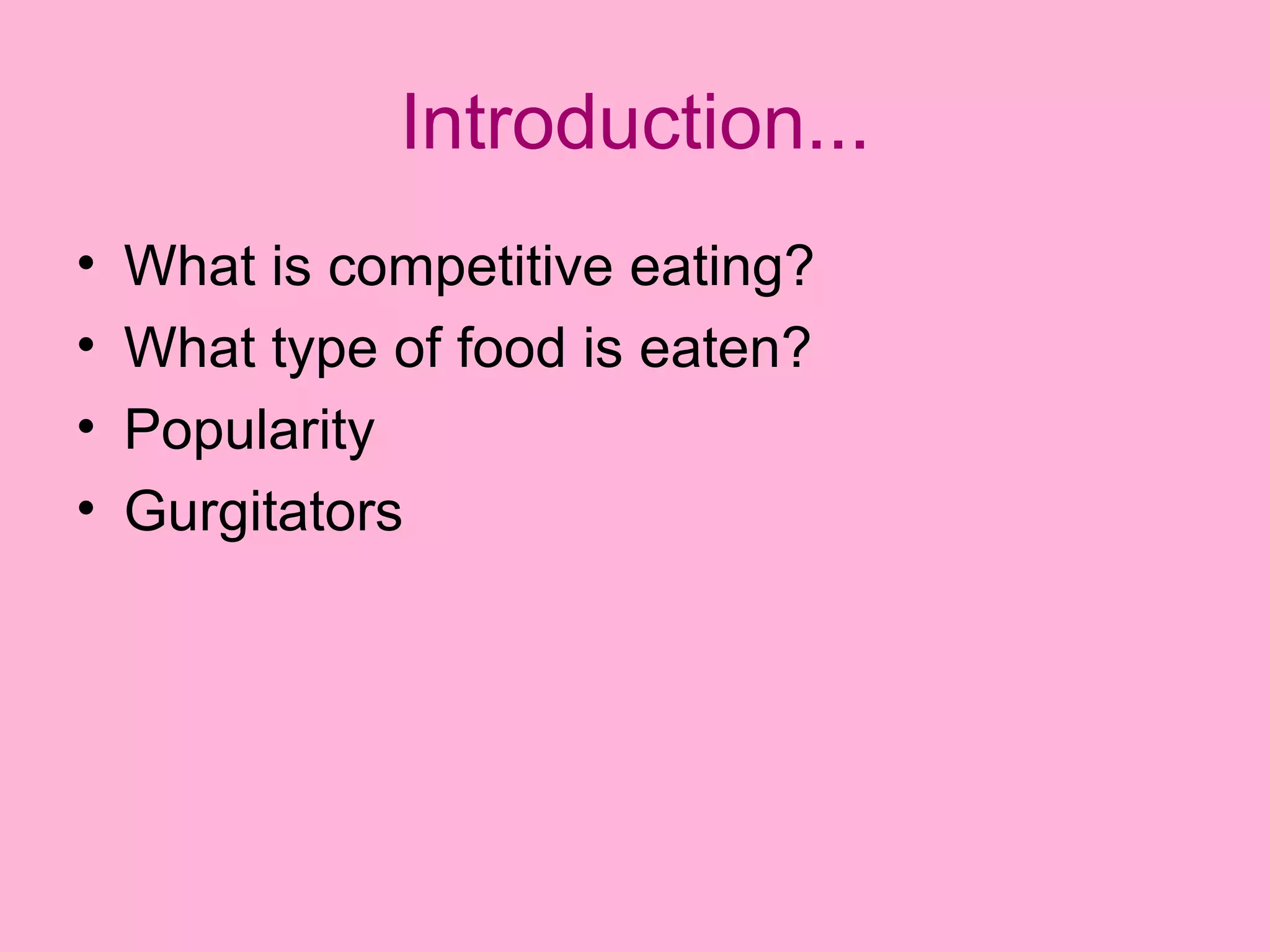 Competitive Eating | PPT
