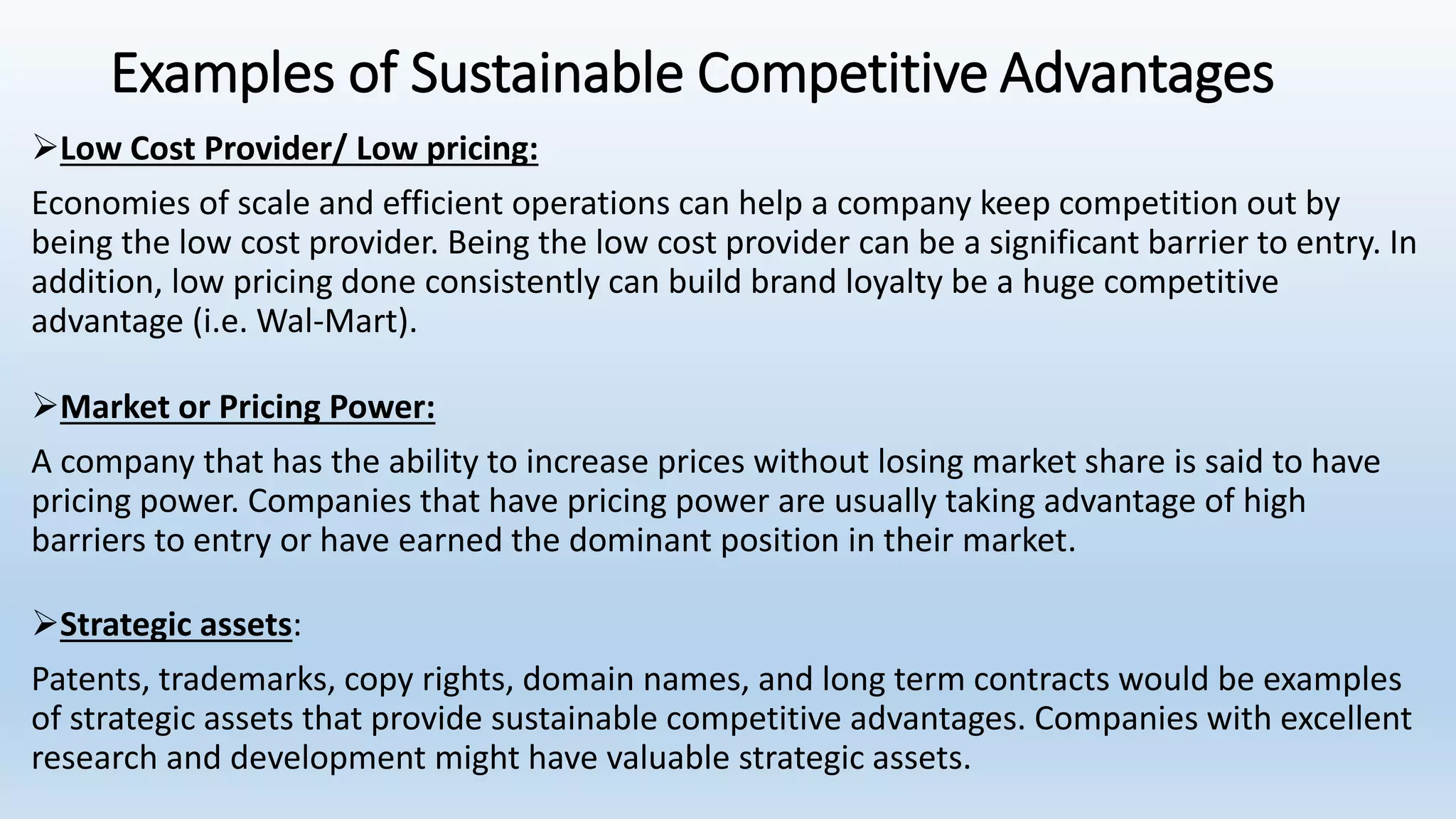 Sustainability of Competitive advantage | PPTX