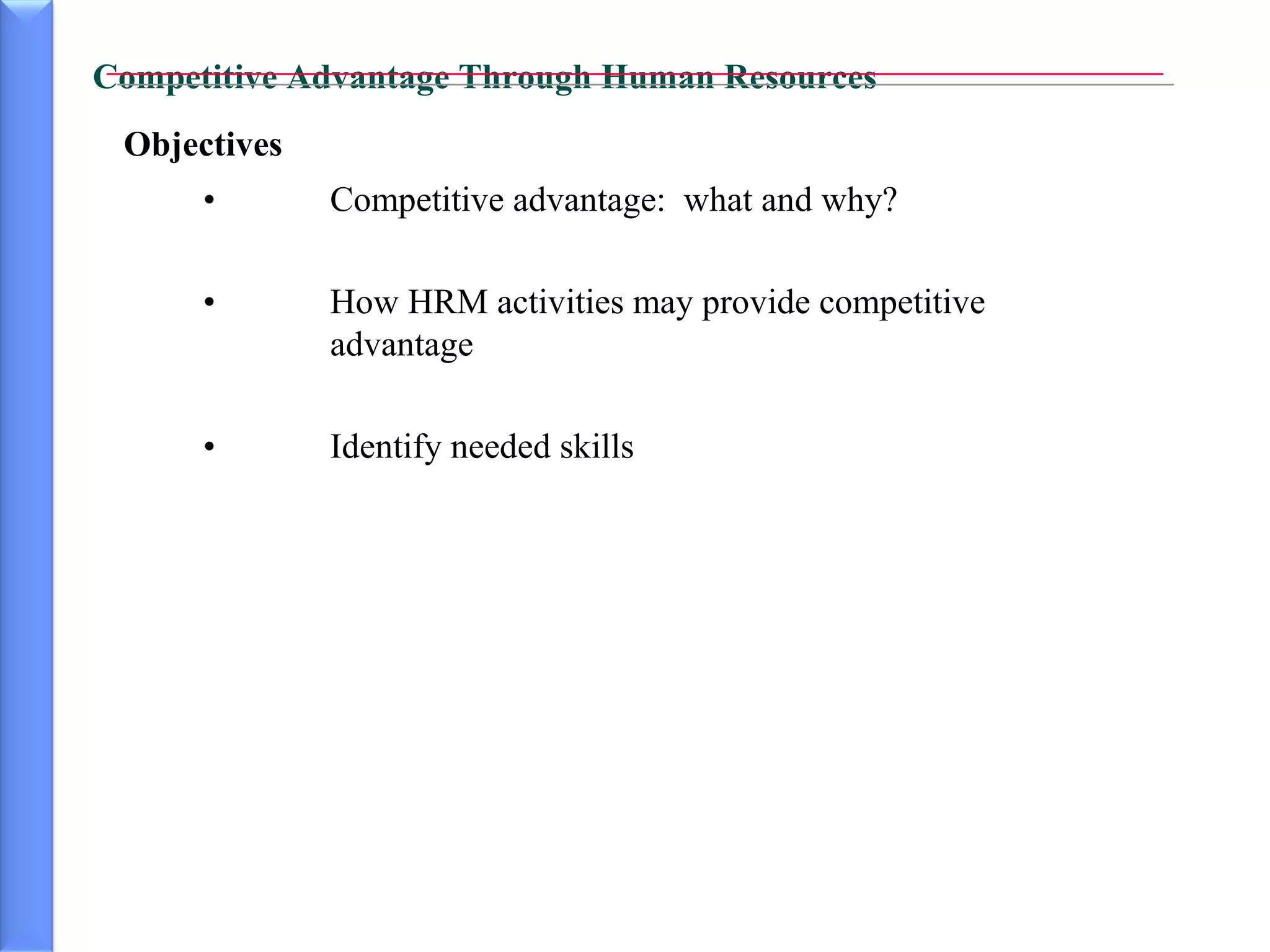 Competitive advantage through Human Resource | PPT