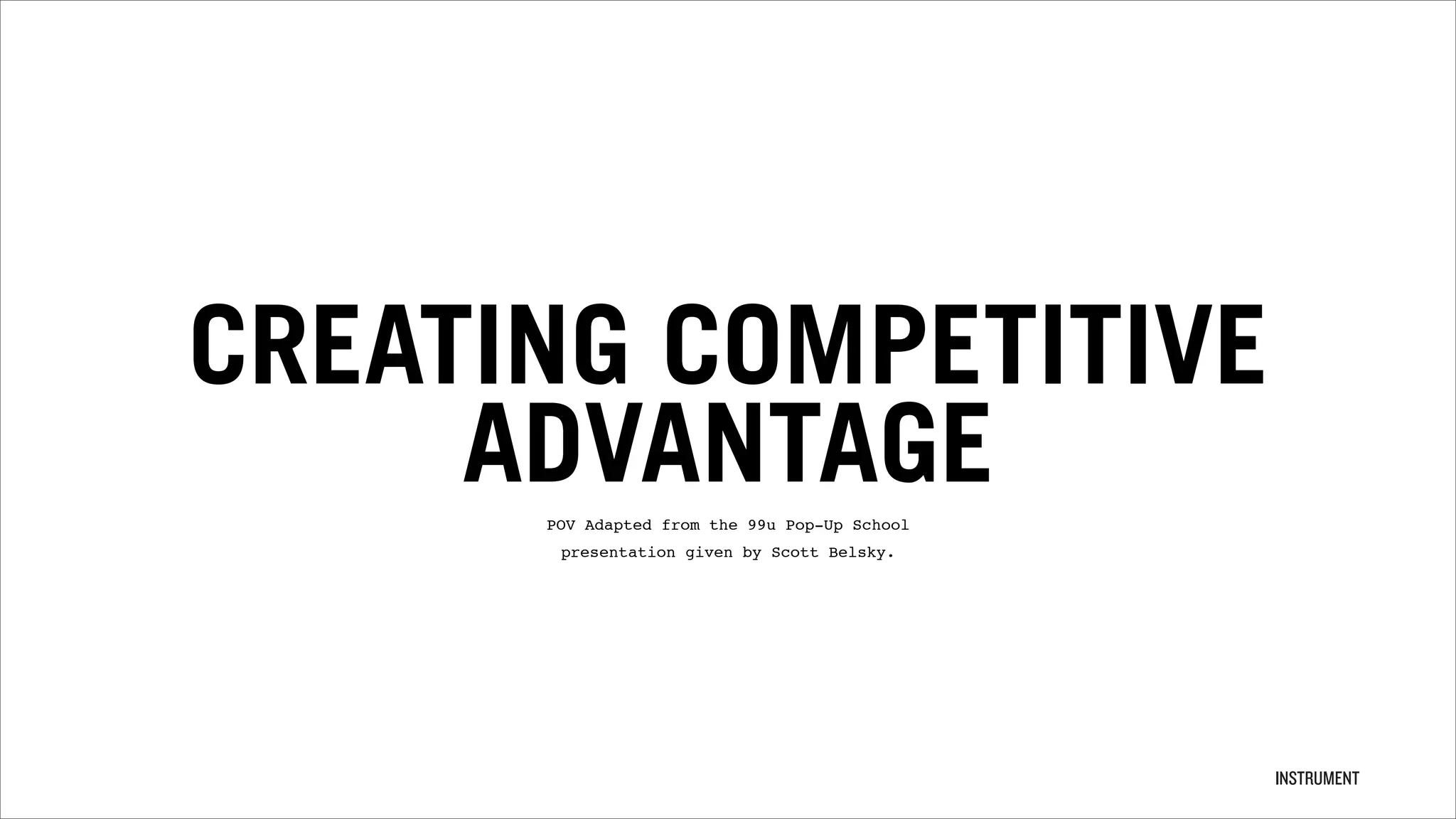 Creating Competitive Advantage | PPT