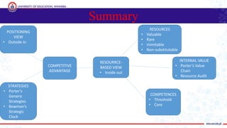 Competitive advantage analysis for MBA - Accounting | PPT