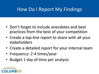 Social Media Competitive Analysis for the Tourism Industry | PPT