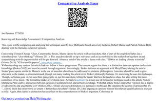 Competitive Analysis Essay | PPT