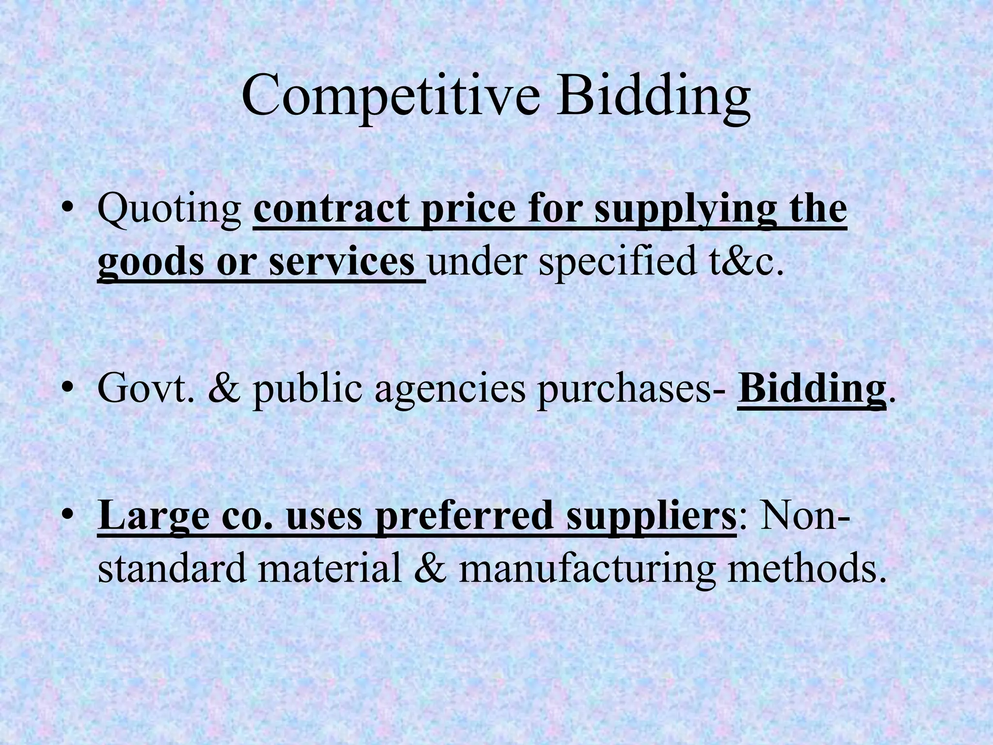 Competitive Bidding by Public & Private Players. | PPT