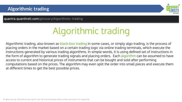 Competitive Edges in Algorithmic Trading | PDF