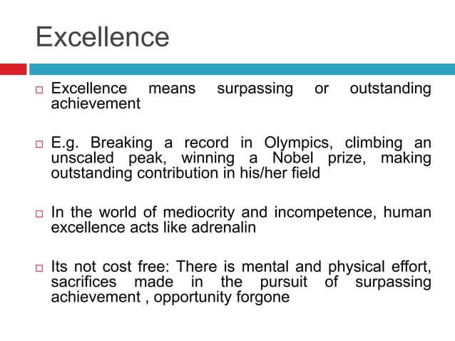 Competitive excellence | PPT