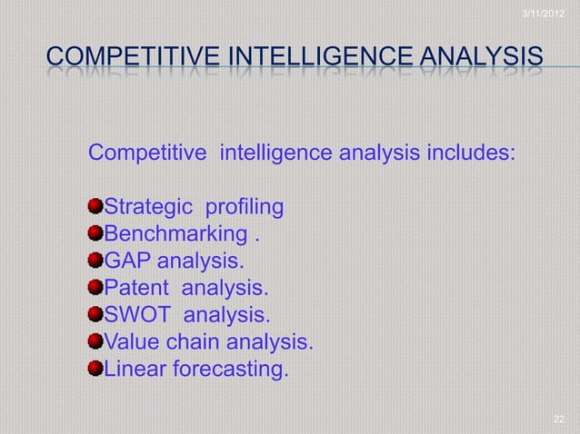 COMPETITIVE INTELLIGENCE | PPTX